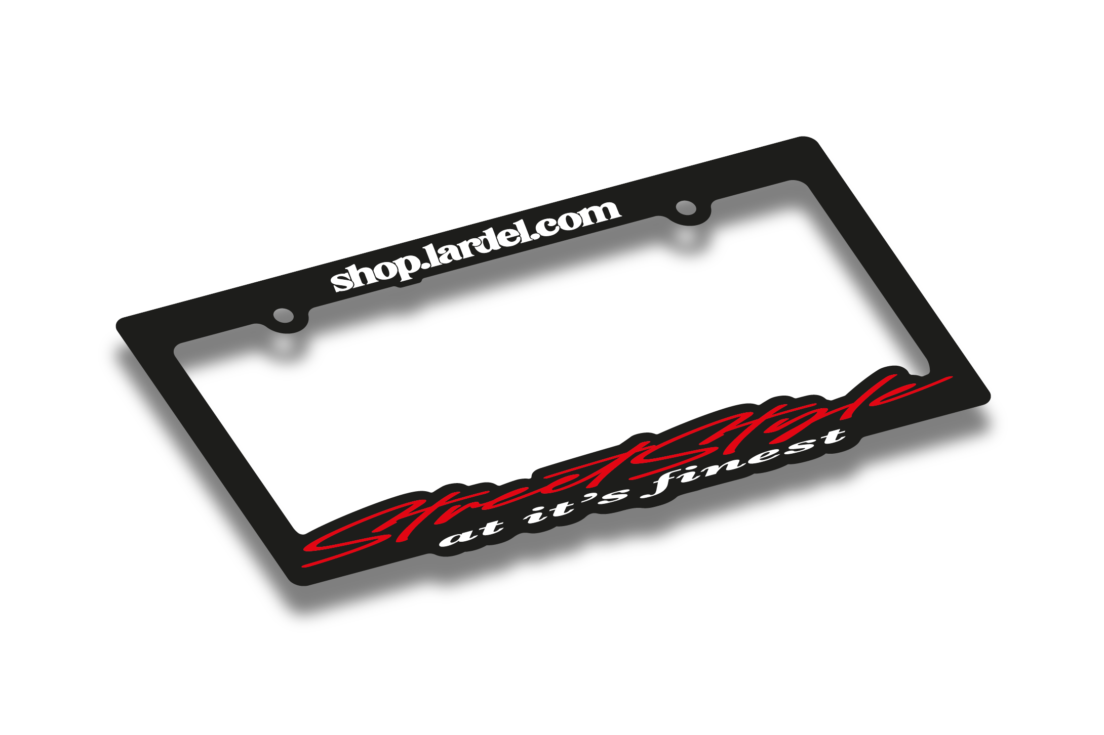 RED STREET STYLE LICENSE PLATE FRAME – Lardel